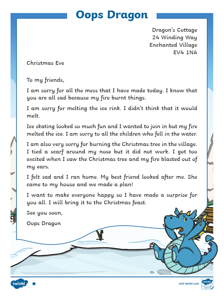 T TP 2548899 Oops Dragon Reading Comprehension ks1 - Ver - 6 | PDF