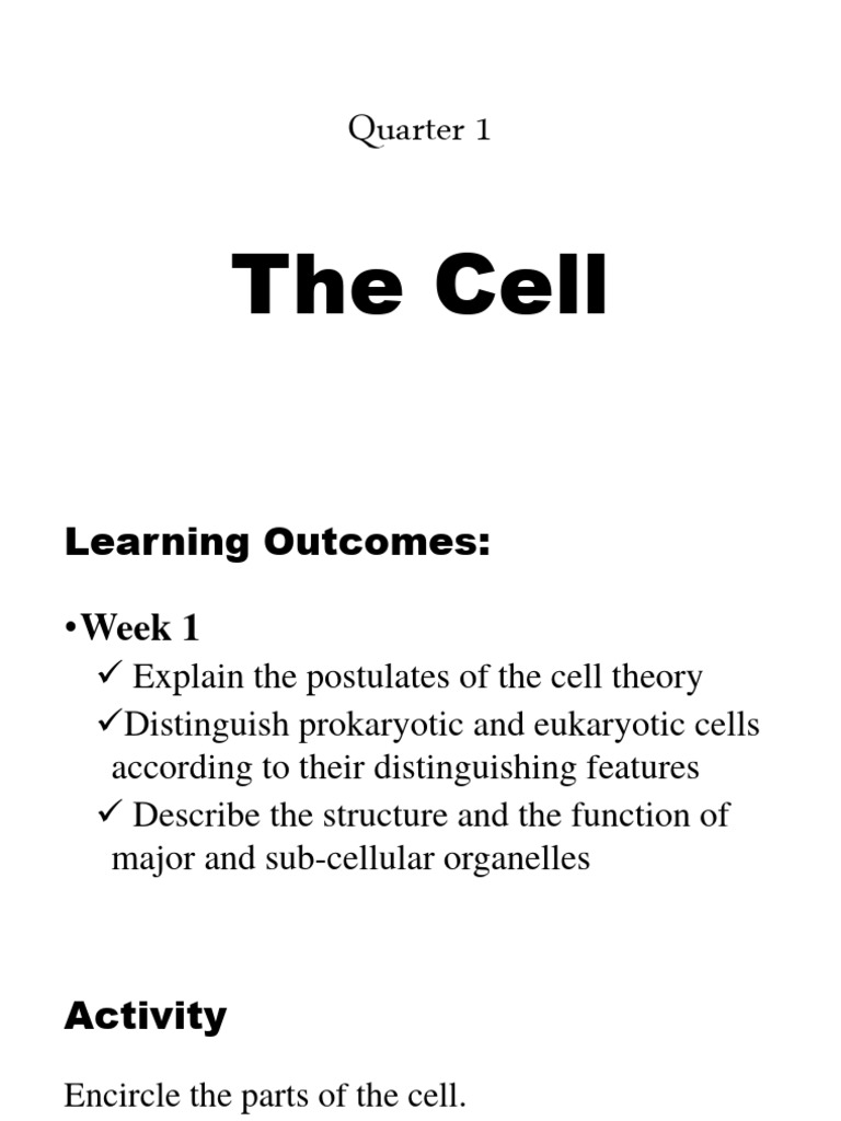 1 The Cell | PDF | Cell (Biology) | Cell Nucleus