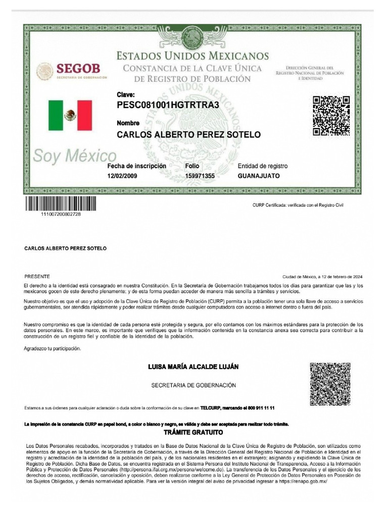 Documentos de Mi Hijo Carlos Alberto | PDF