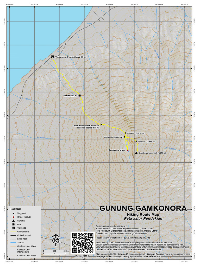 Peta Jalur Pendakian Gunung Gamkonora | PDF | Cartography