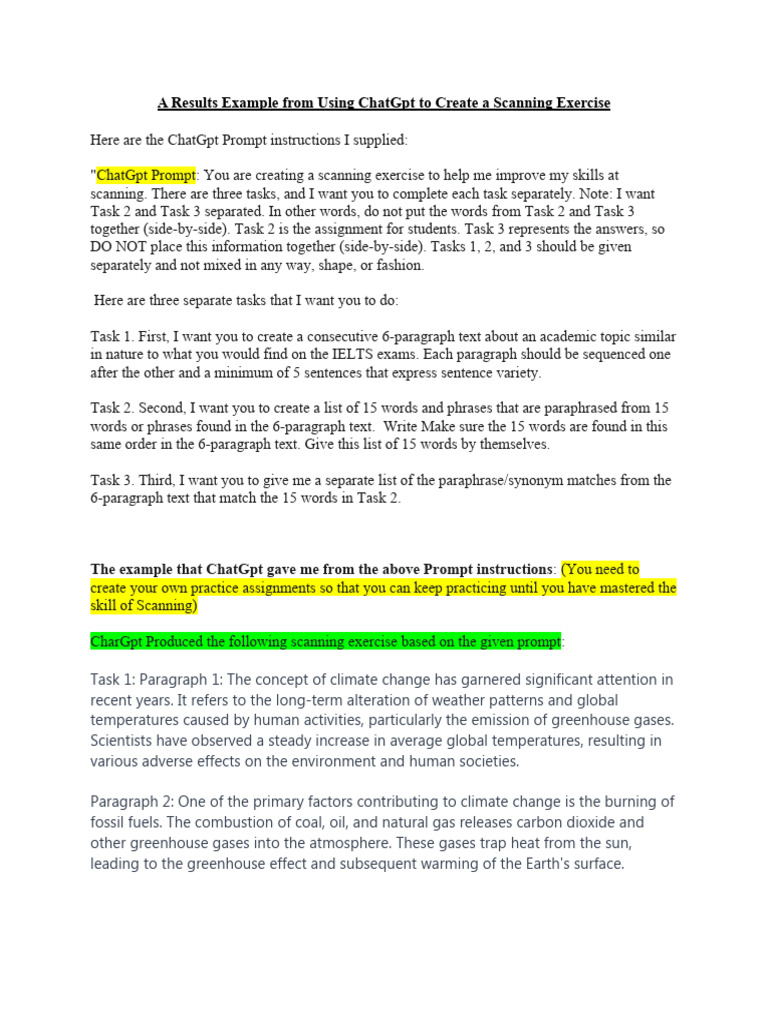 A Results Example From Using ChatGpt To Create A Scanning Exercise ...