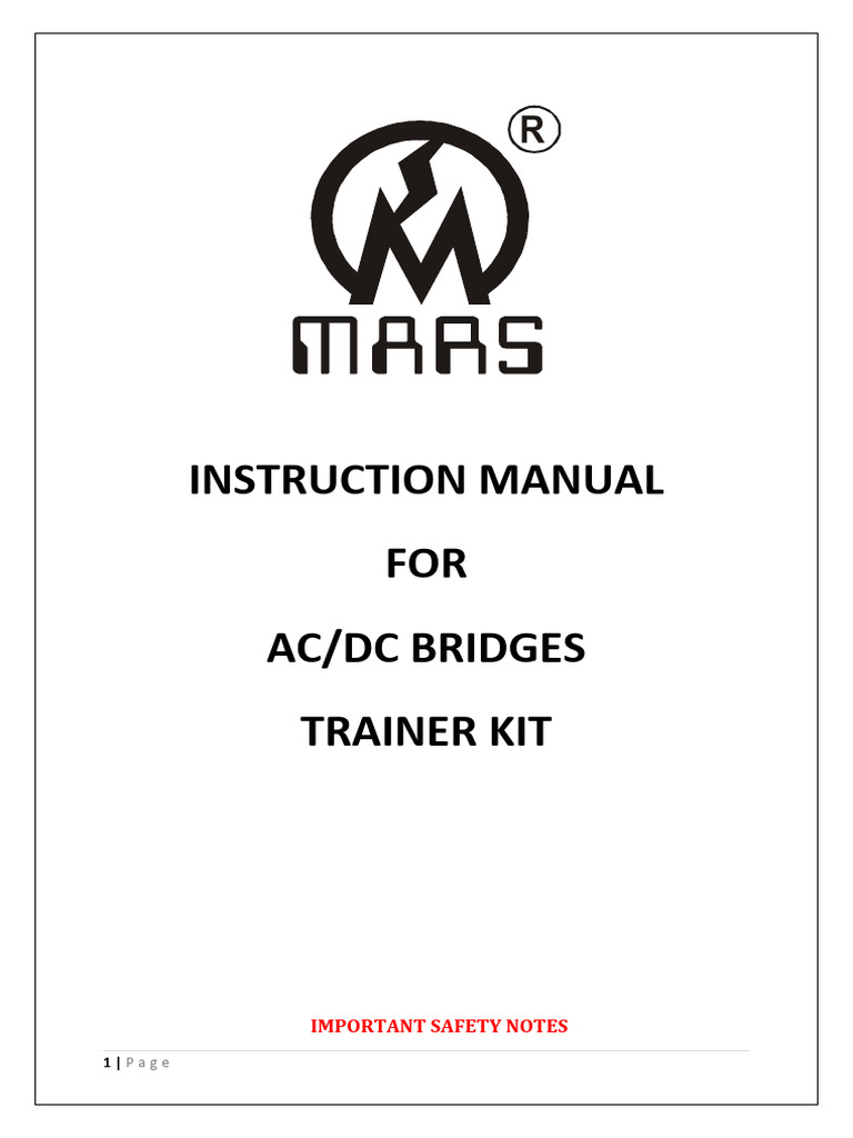 Bridges Kit Manual All Type | PDF | Electrical Impedance | Amplitude