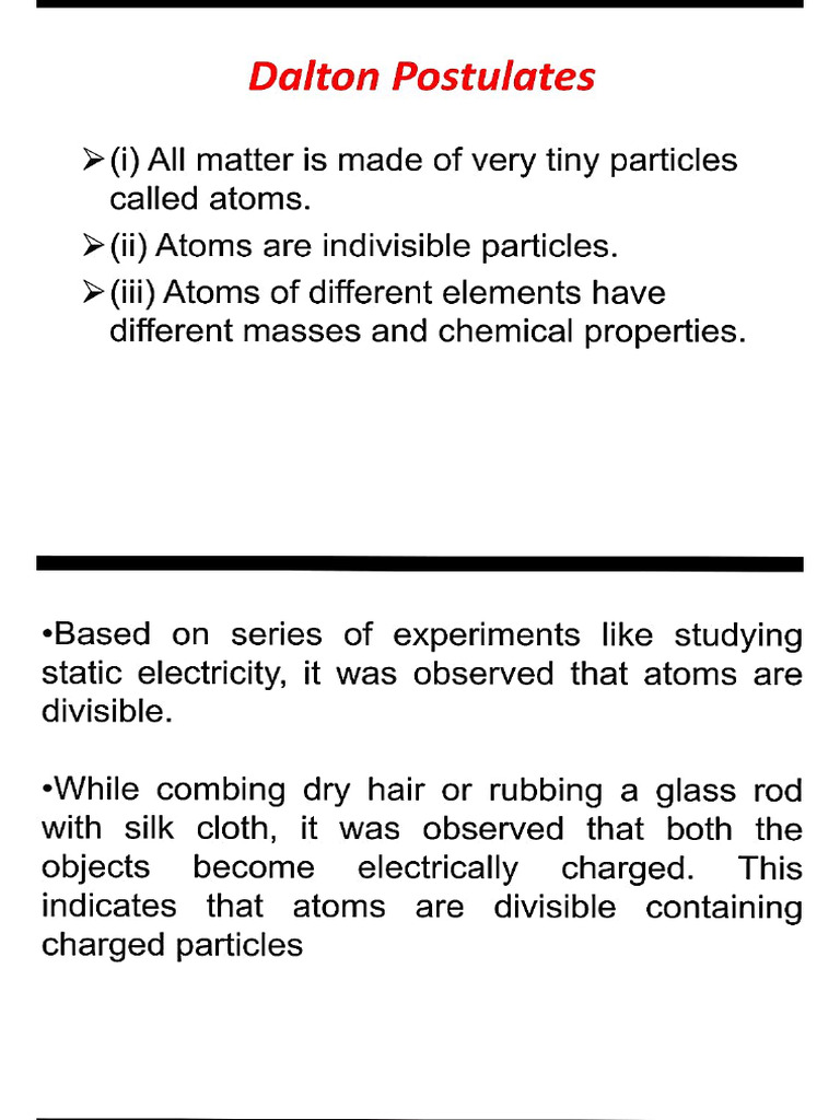 Structure of Atom Notes 9th | PDF