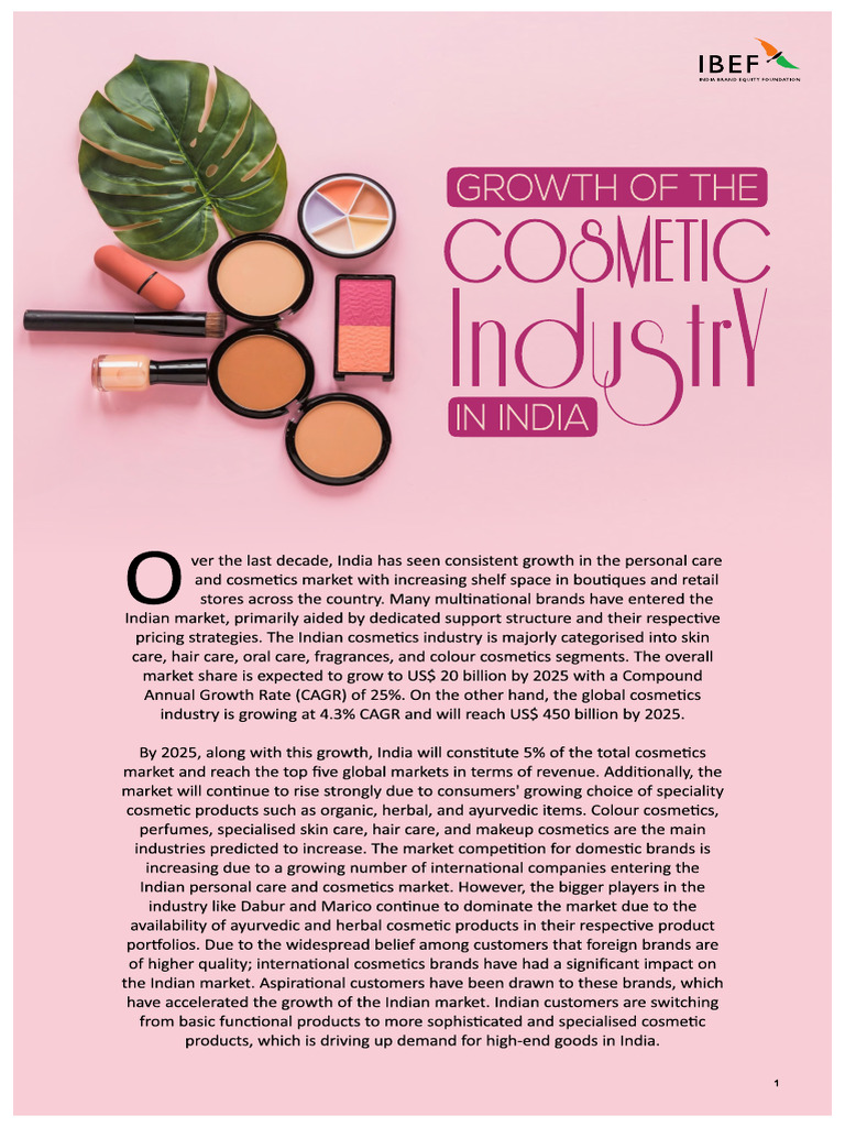 Cosmetic Industry in India | PDF