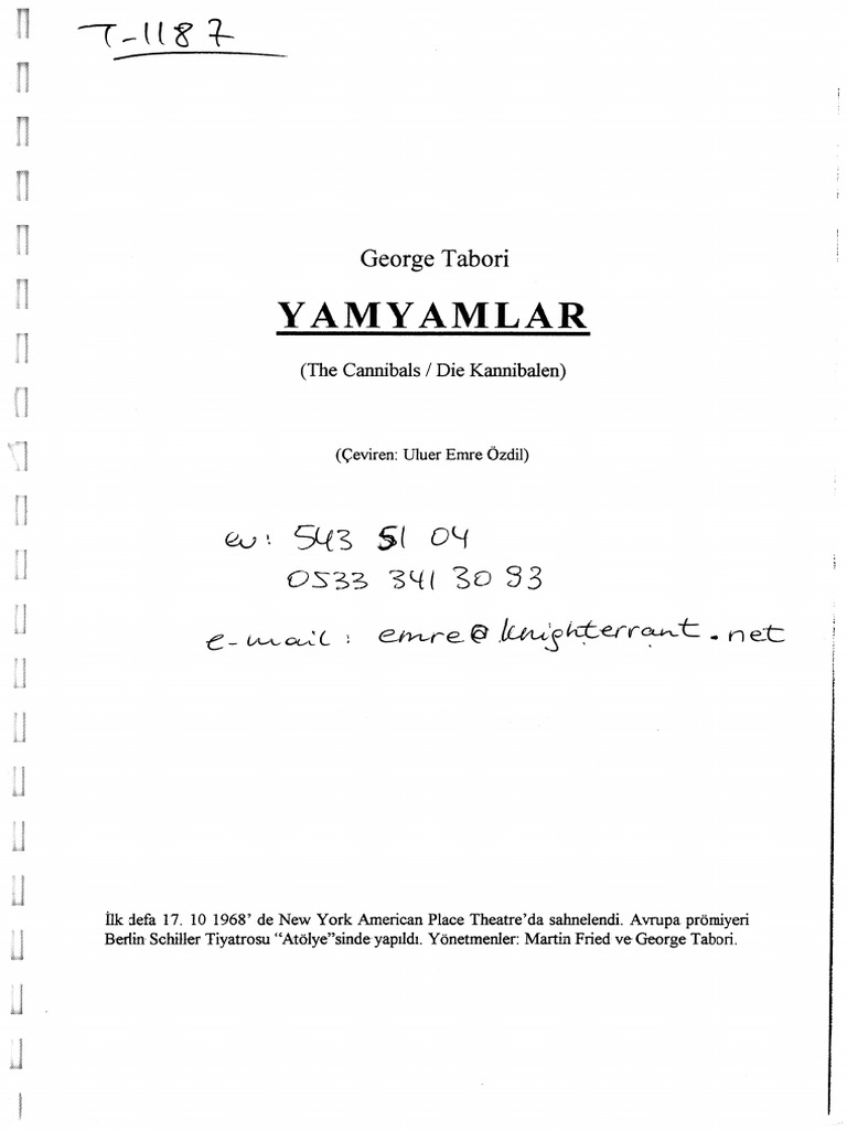 1187 - Yamyamlar - George Tabori | PDF