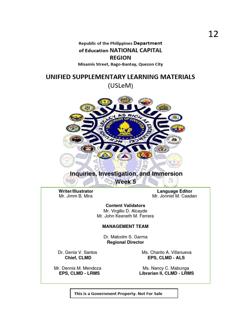 Module-Number-7 Investigation Immersion Inquiry | PDF | Plagiarism ...