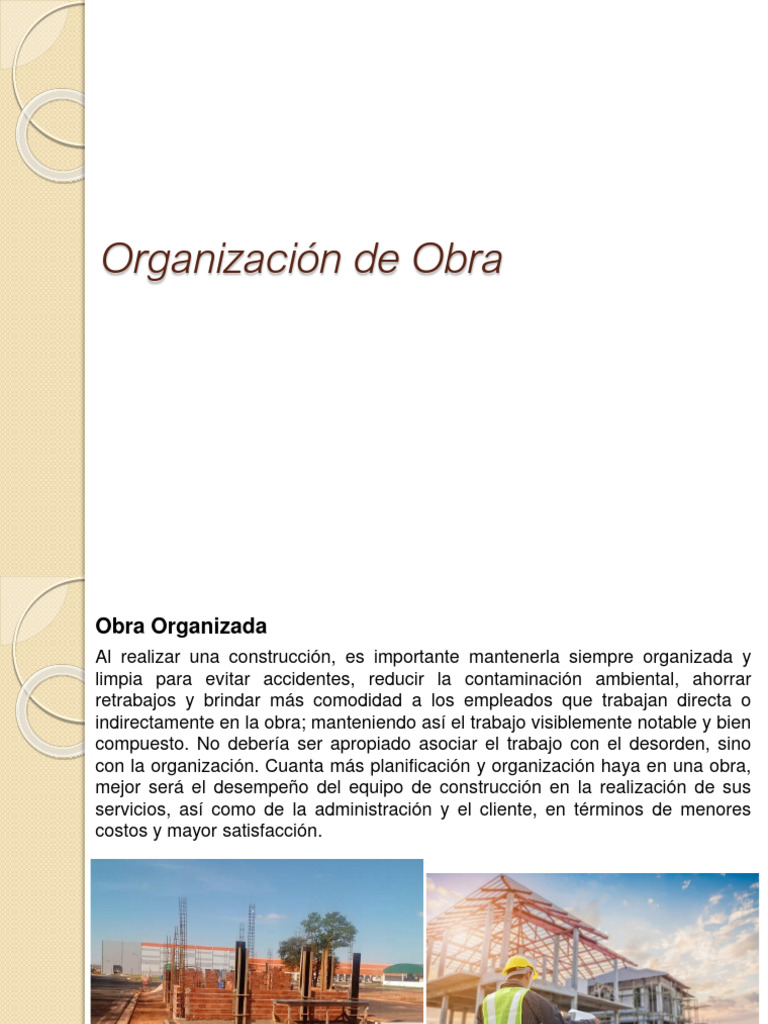 Organización Eficiente de Obras de Construcción | PDF | Gestión de ...