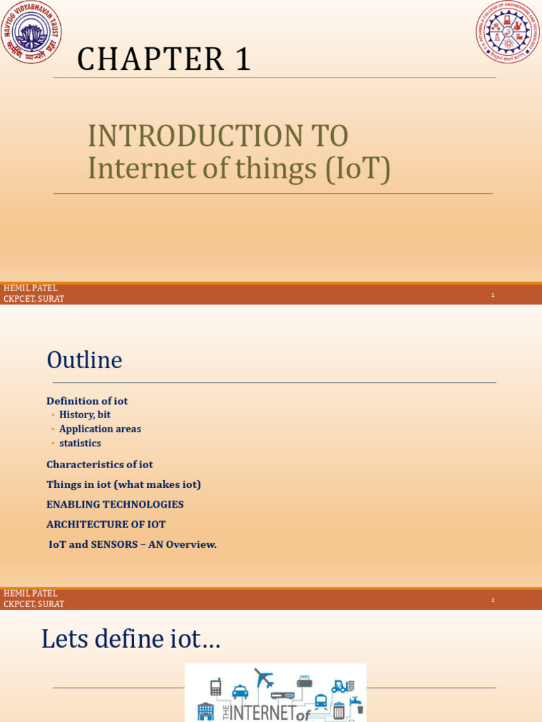 1 - Introduction To IoT | PDF | Internet Of Things | Wireless Sensor ...