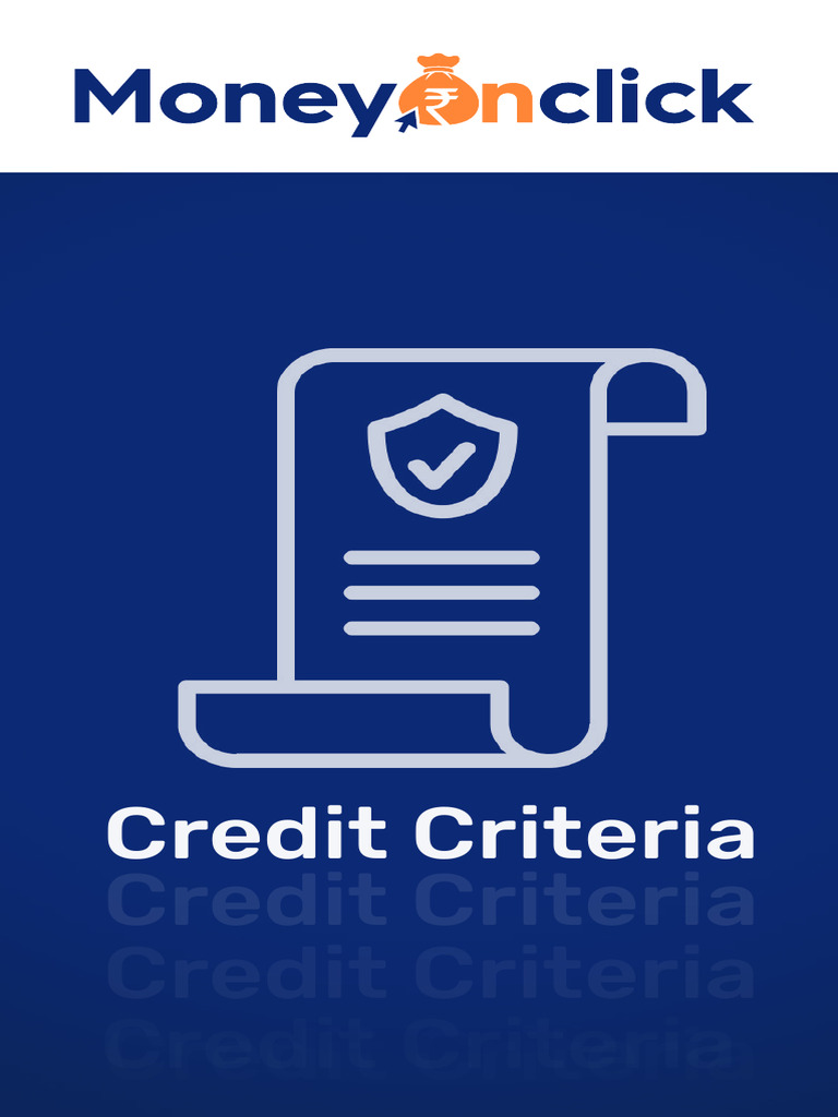 Credit Criteria | PDF | Credit | Finance & Money Management