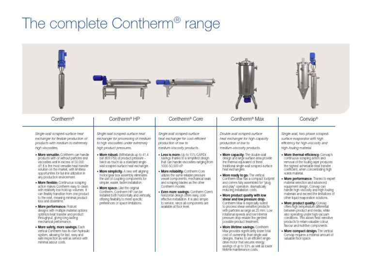 Contherm Comparison - Information Hand Out - en | PDF | Heat Exchanger ...