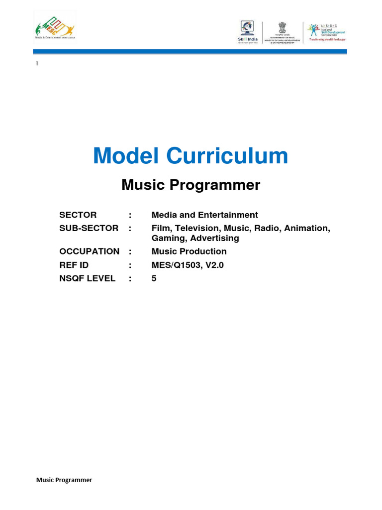 MC - Music Programmer | PDF | Synthesizer | Personal Trainer