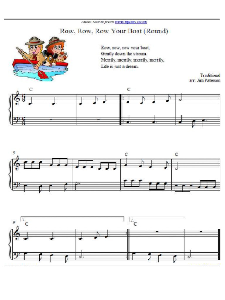 Row Row Row Partitura | PDF