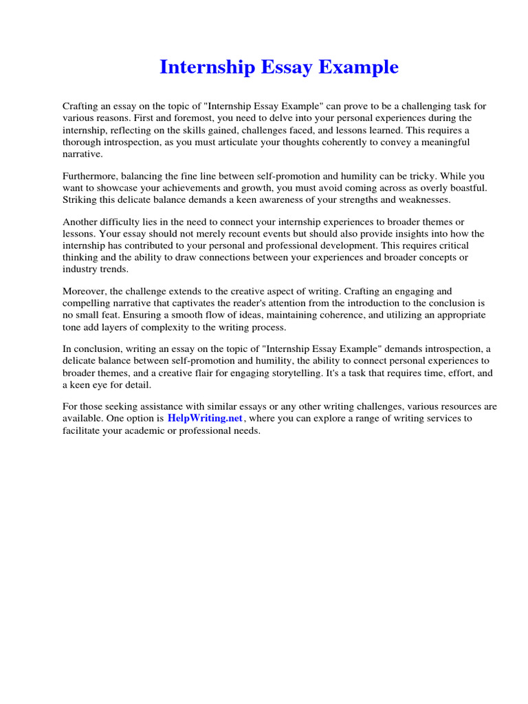 Internship Essay Example | PDF | Price Elasticity Of Demand | Demand