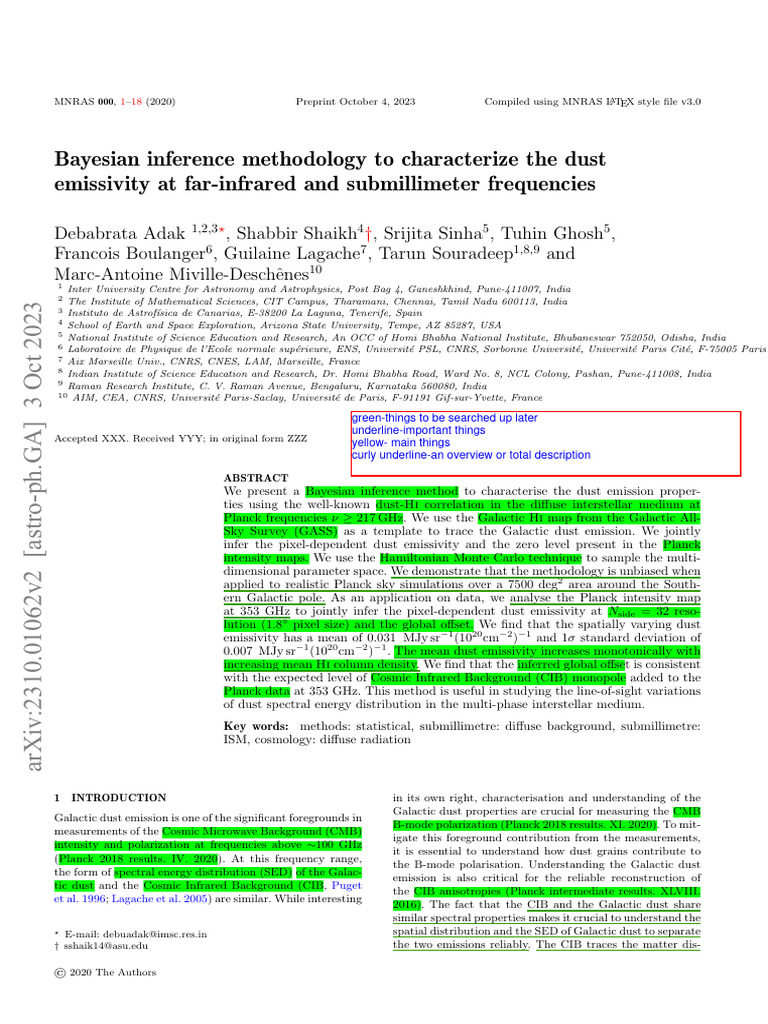 Article Tuhin Sir | PDF | Cosmic Microwave Background | Interstellar Medium