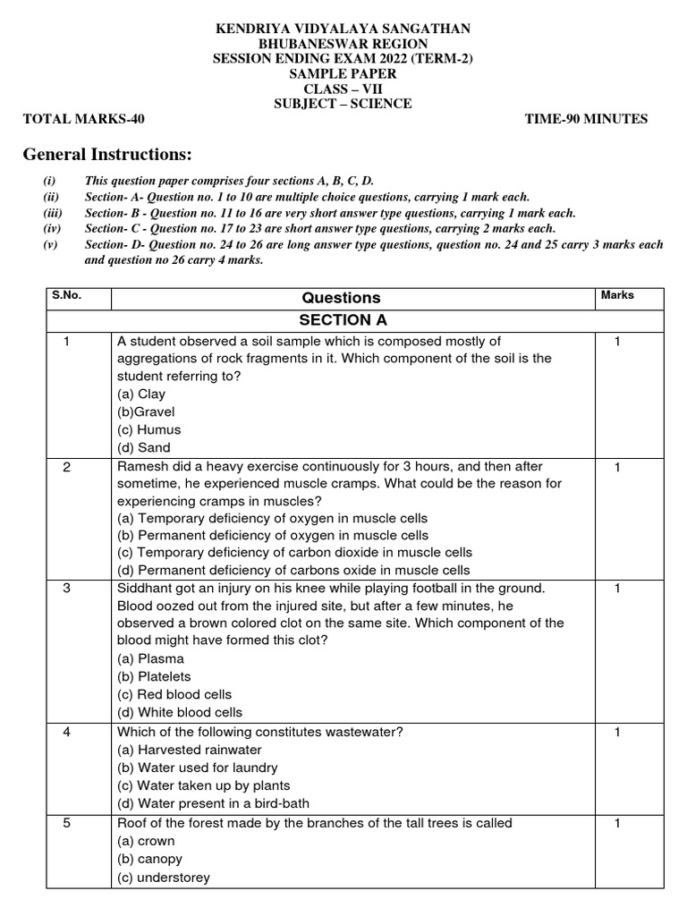 Vii - Science - Set 2 | PDF Vii - Science - Set 2 | PDF