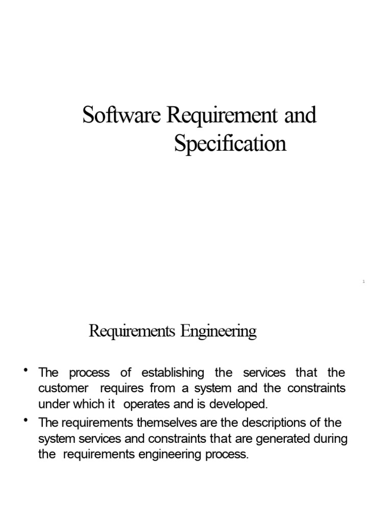 Software Specification and Requirements | PDF | Specification (Technical Standard) | System