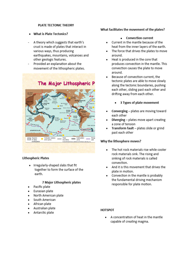 Plate Tectonic Theory | PDF | Plate Tectonics | Earth Sciences