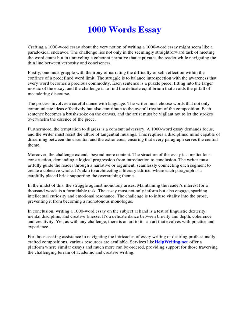 1000 Words Essay | PDF | Atrium (Heart) | Heart