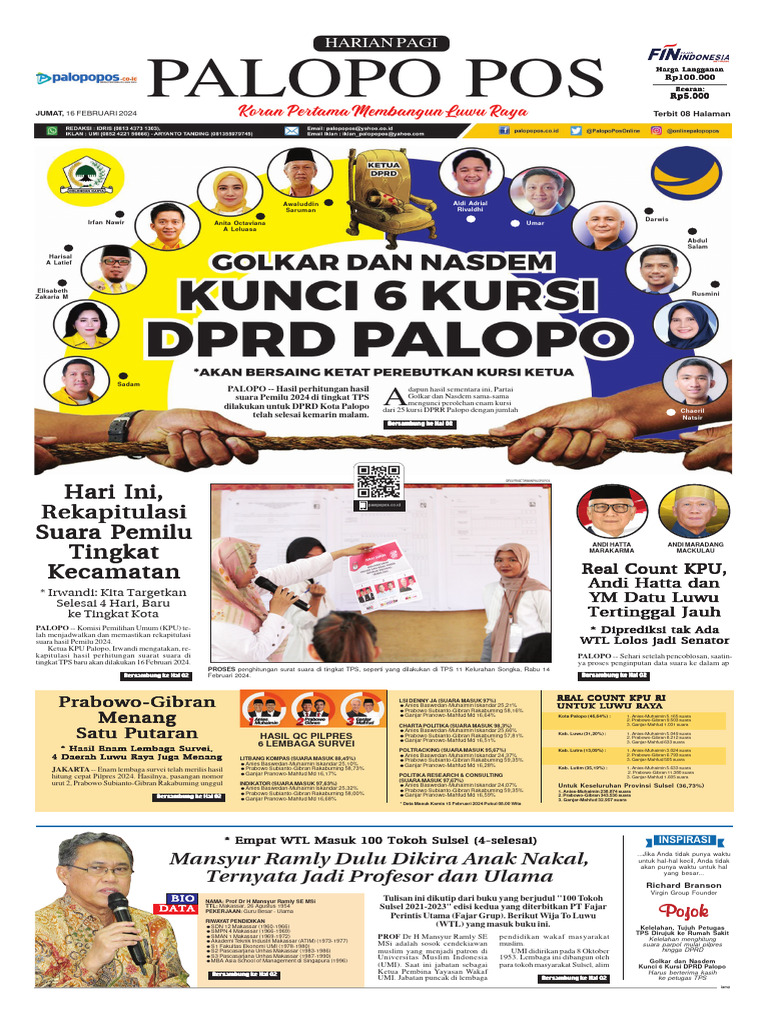 Palopo Pos - 16 Februari 2024 | PDF