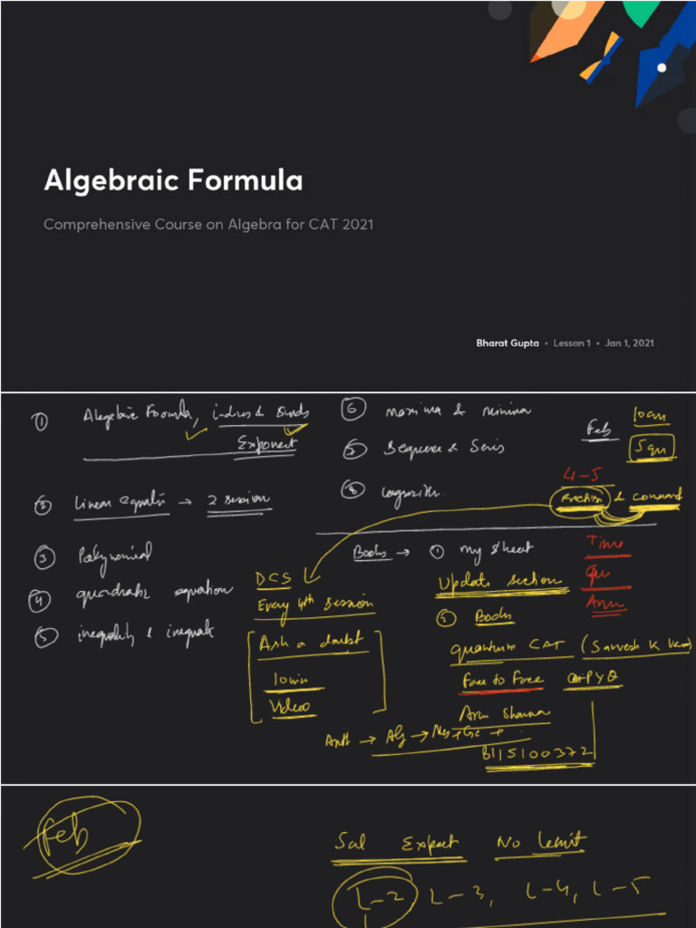 Algebraic Formula With Anno | PDF