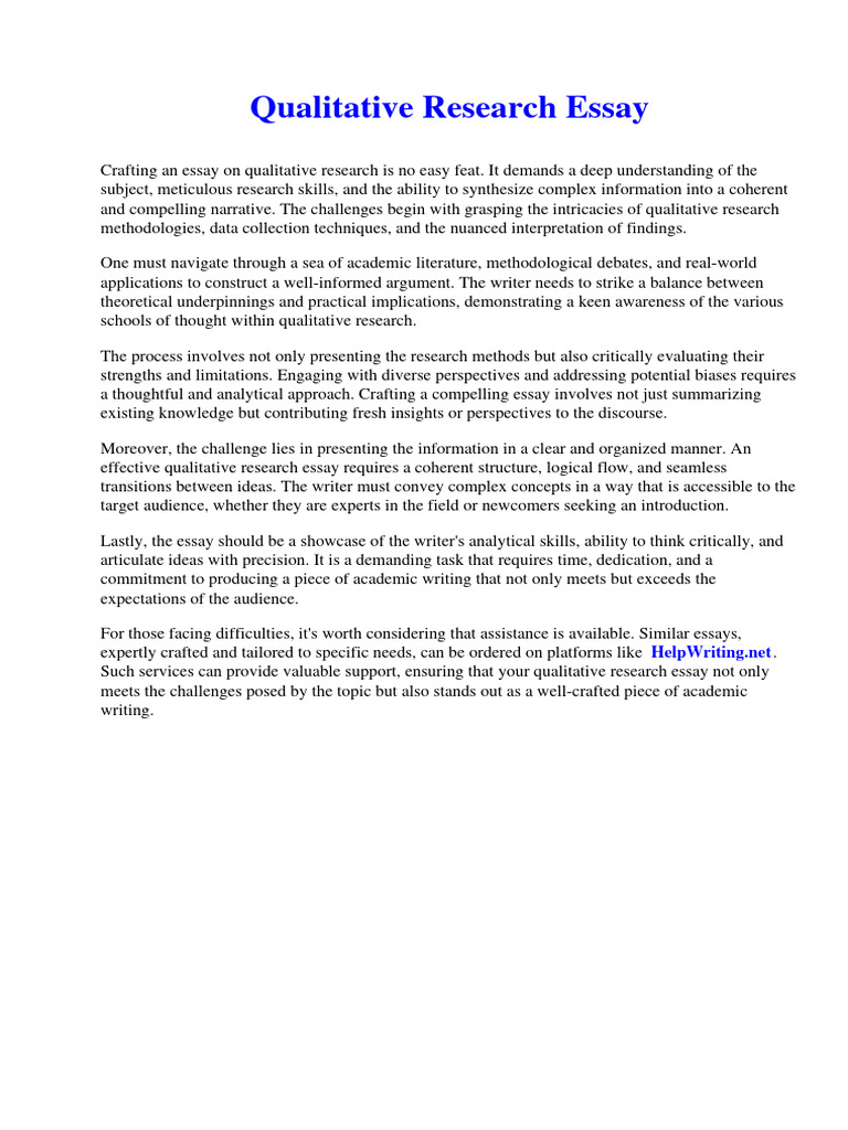 Qualitative Research Essay | PDF | Mycotoxin | Mold