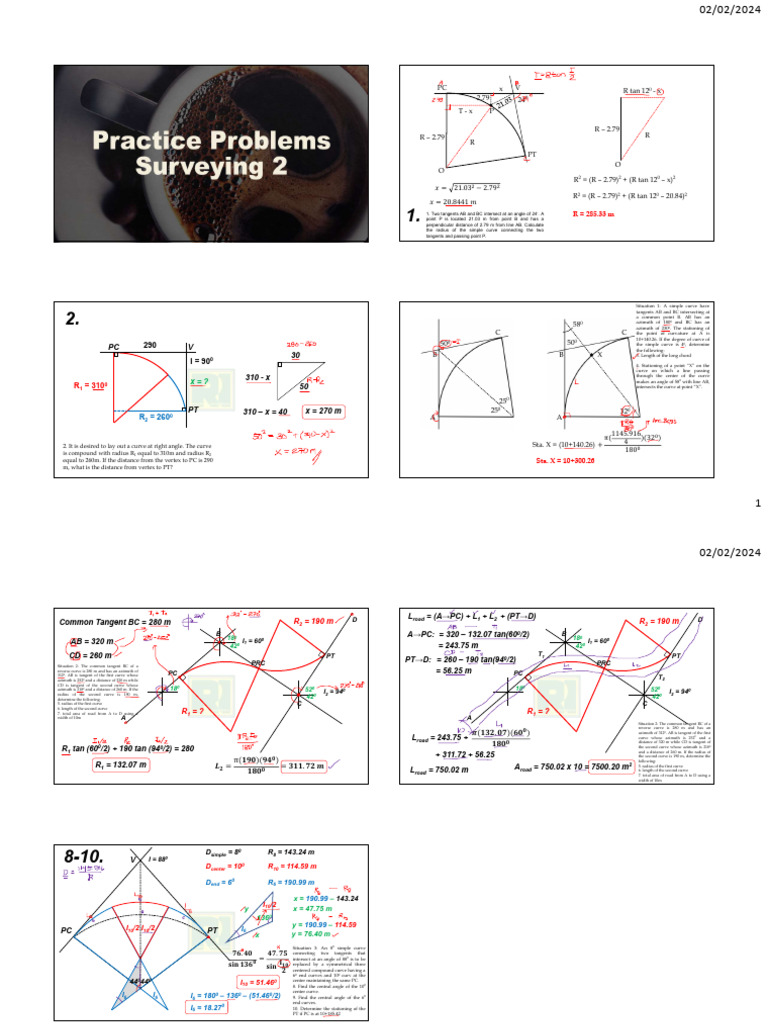 Consultation - Surveying 2 | PDF | Angle | Tangent