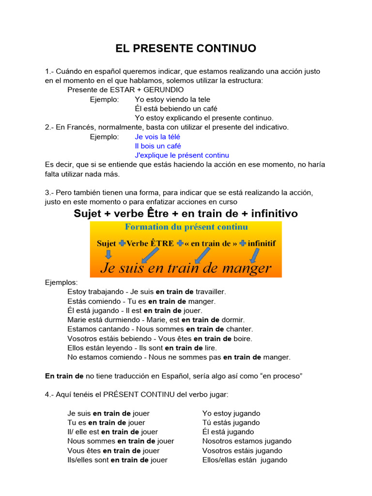 Présent Continu | PDF