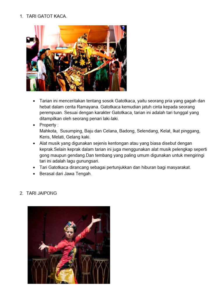 Kliping Tari Tunggal Dan Bepasangan | PDF