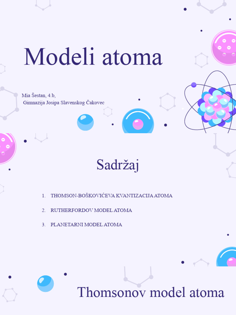 Modeli Atoma | PDF