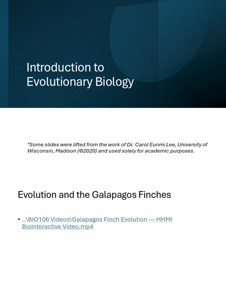BIO106 L01 Intro + Evolution of HIV | PDF | Hiv | Evolution