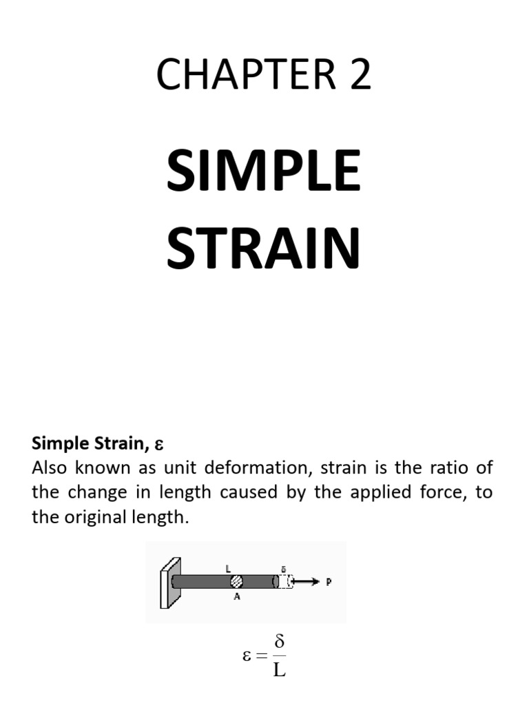 CHAPTER 2 Simple Strain | PDF | Deformation (Engineering) | Strength Of ...