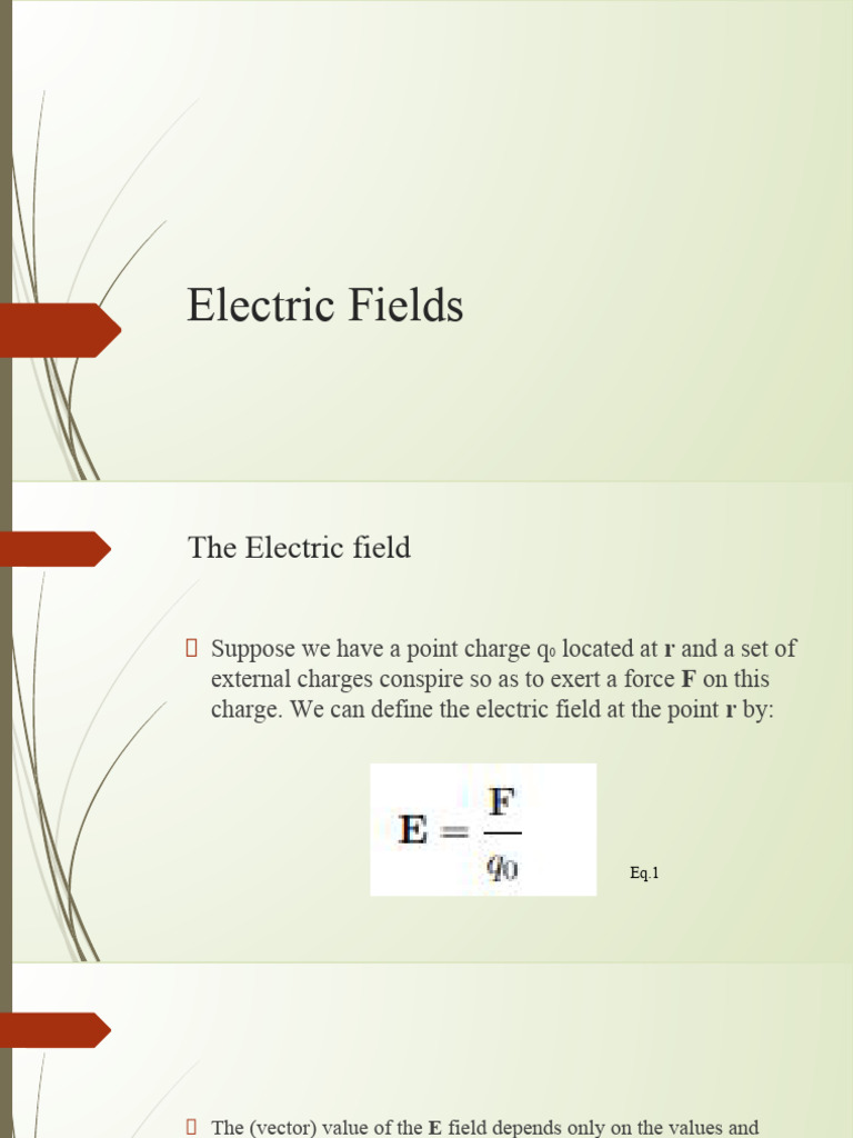 Electric Field | PDF