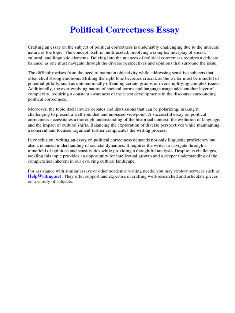 Challenges of Writing on Political Correctness | PDF | I Pv6 | Domain ...