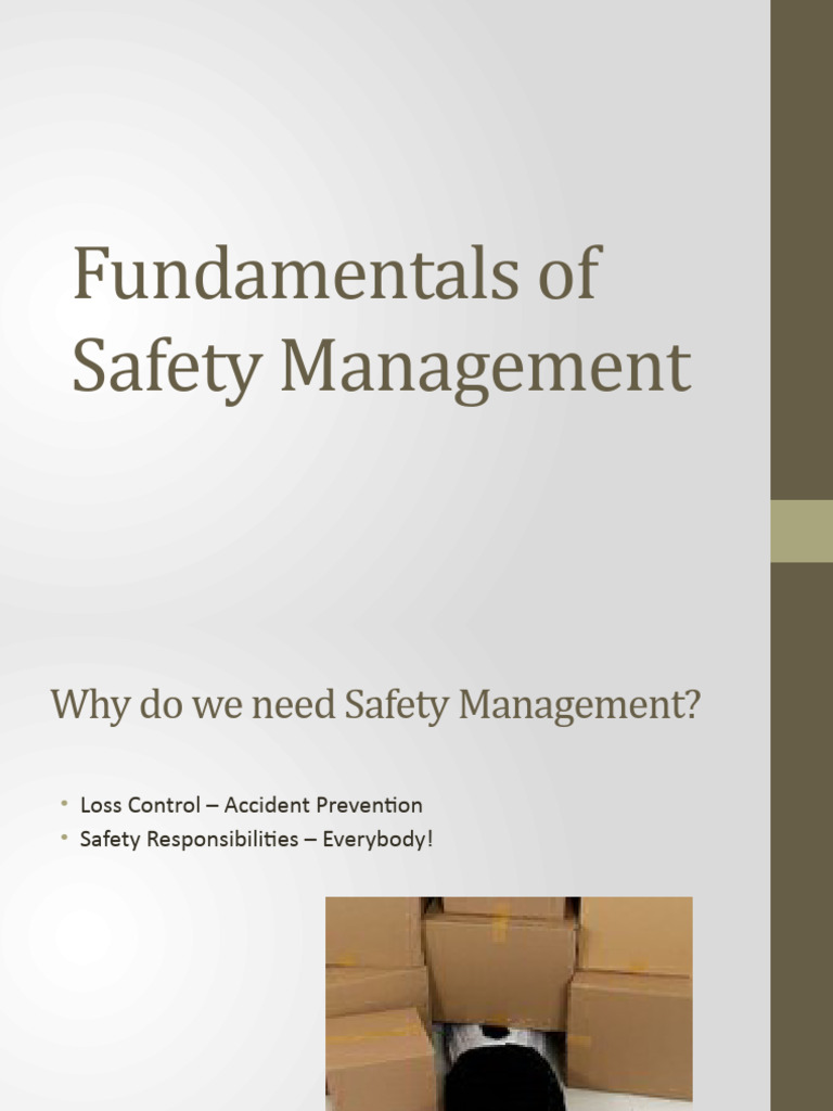 Fundametals of Safety Management | PDF | Hazards | Employment