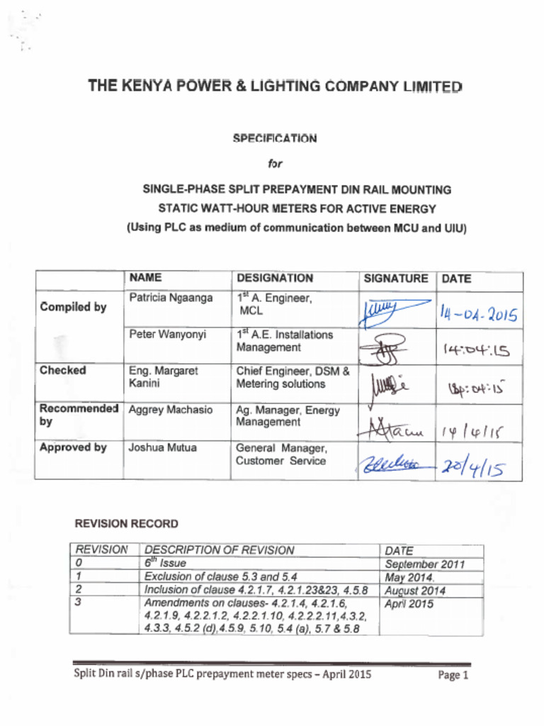 JdMMM23qPfph - Specifications - Supply o Prepaid Meters | PDF