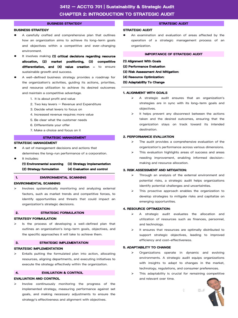 Acctg701 Chap2 1 | PDF | Strategic Management | Audit