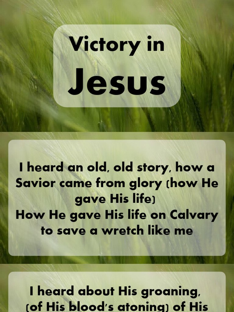 Victory in Jesus: A Redemption Song | PDF | Art | Religion & Spirituality