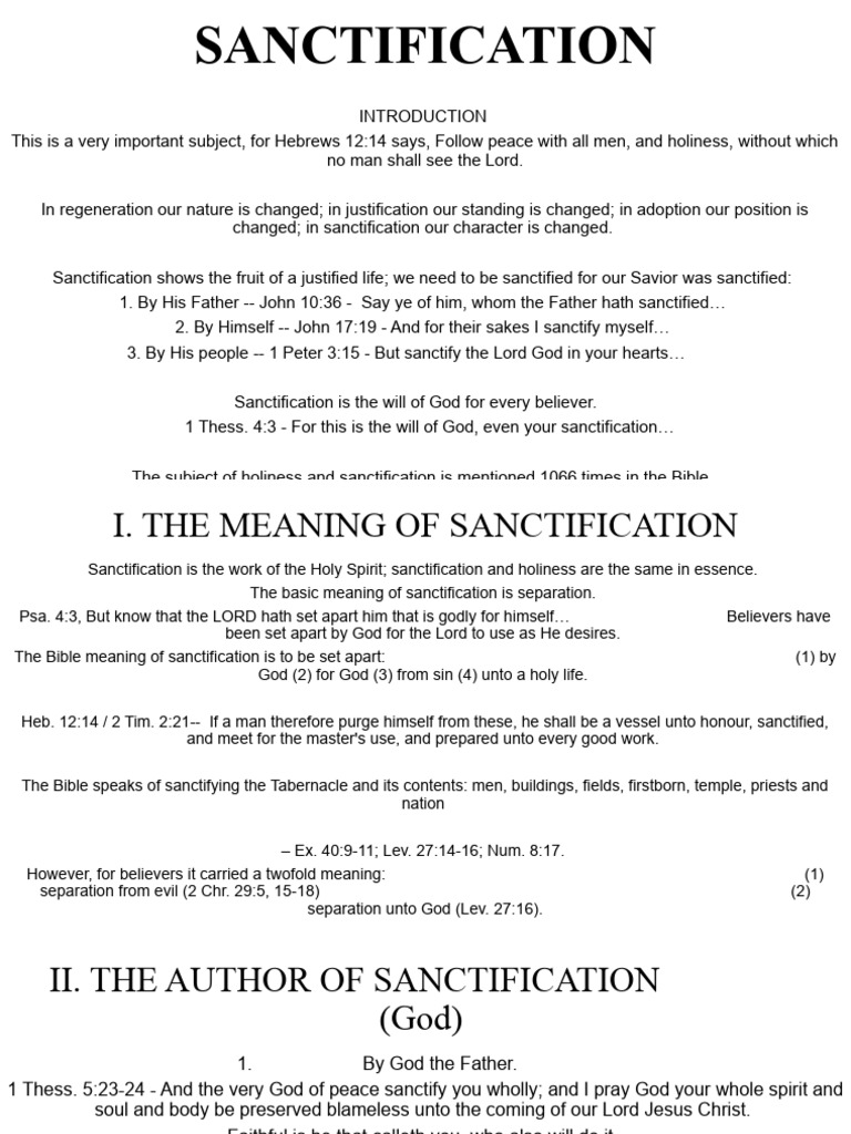 Sanctification | PDF