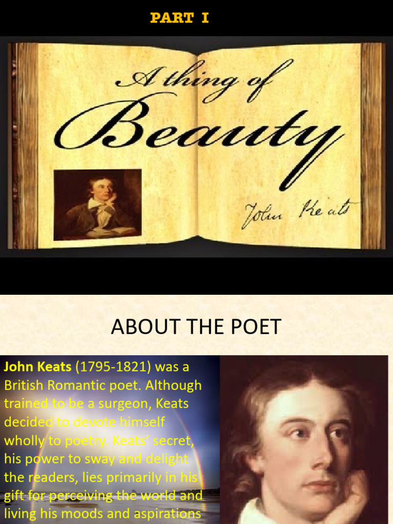 A Thing of Beauty by Keats - New | PDF | John Keats