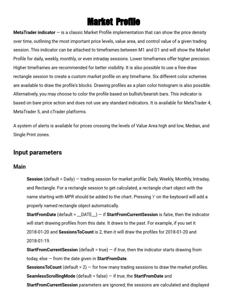 Market Profile | PDF | Foreign Exchange Market | Parameter (Computer ...
