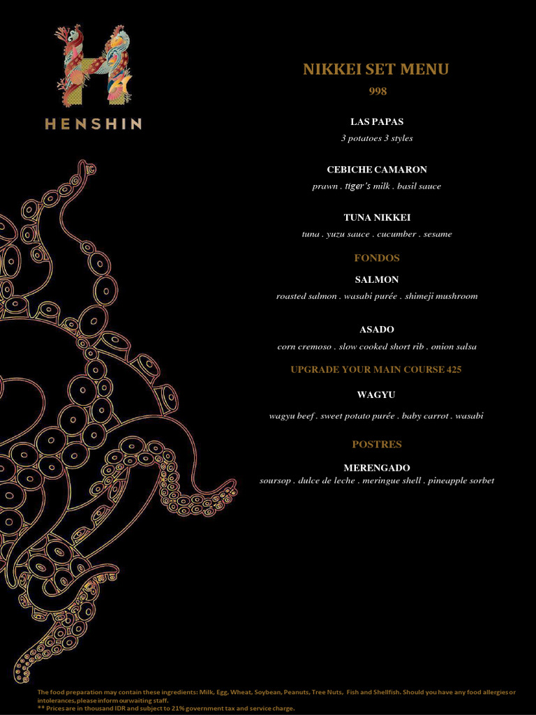 07.23 Henshin Dining Menu | PDF