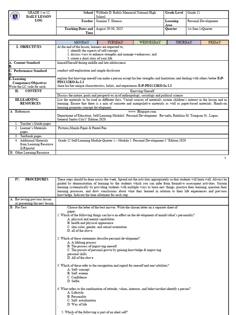 Per Dev | PDF | Self Concept | Disciplines