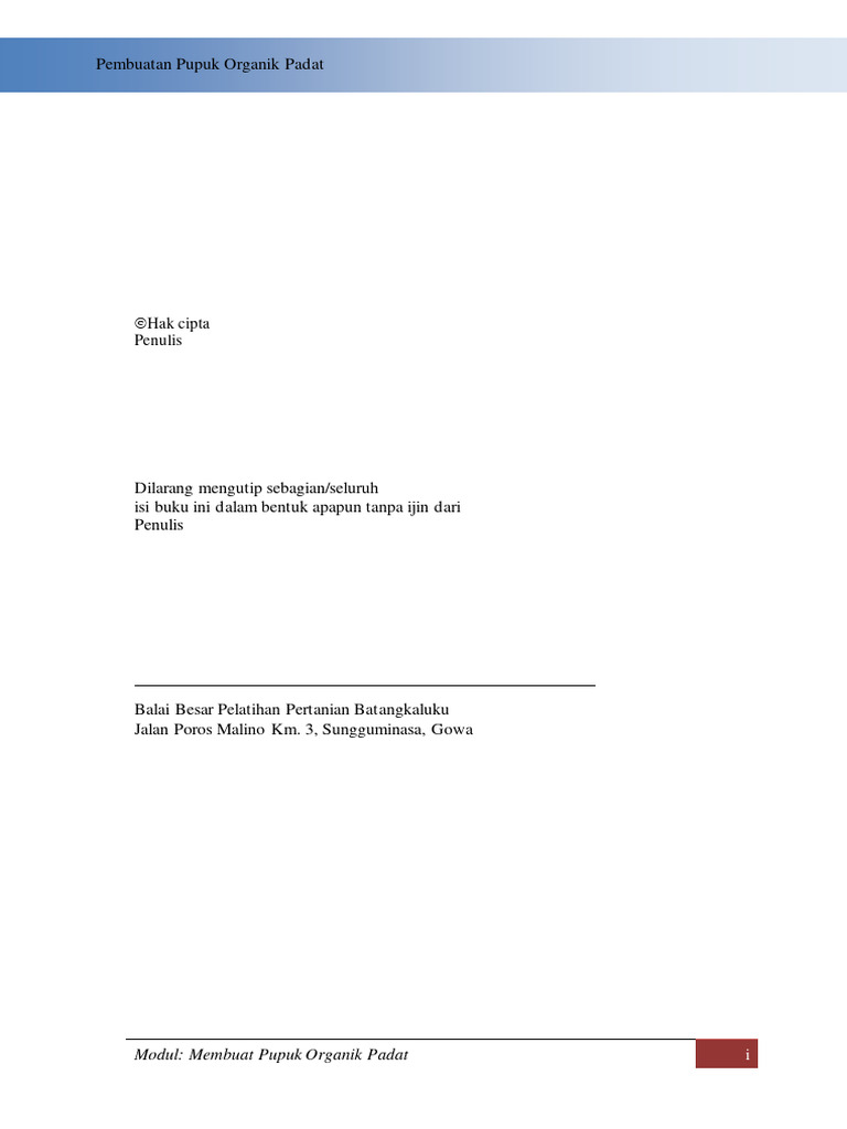 Modul Membuat Pupuk Organik Padat | PDF