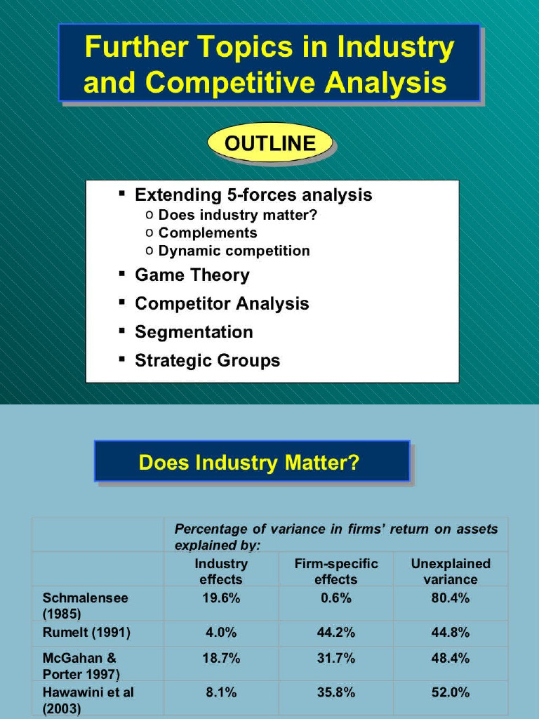Strategy Slides -Industry and Competitive Advantage | PDF