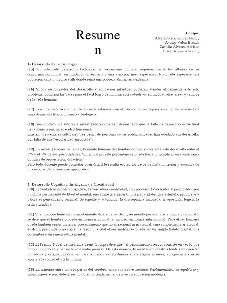 Esquema 1 | Descargar gratis PDF | Pensamiento | Mente
