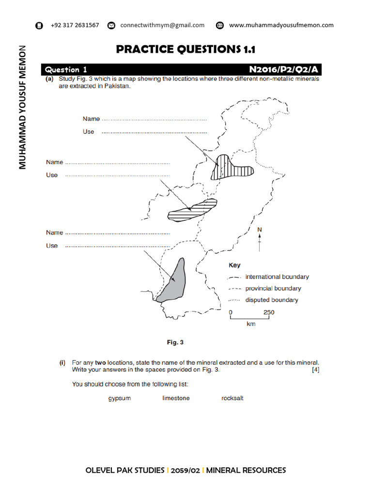 O Level Geography Past Papers 2059/02 | PDF