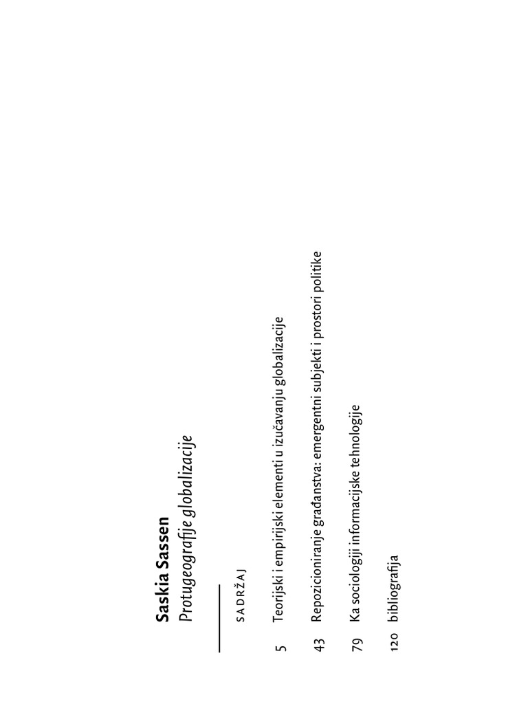 Sassen - Saskia - Protugeografije - Globalizacije | PDF