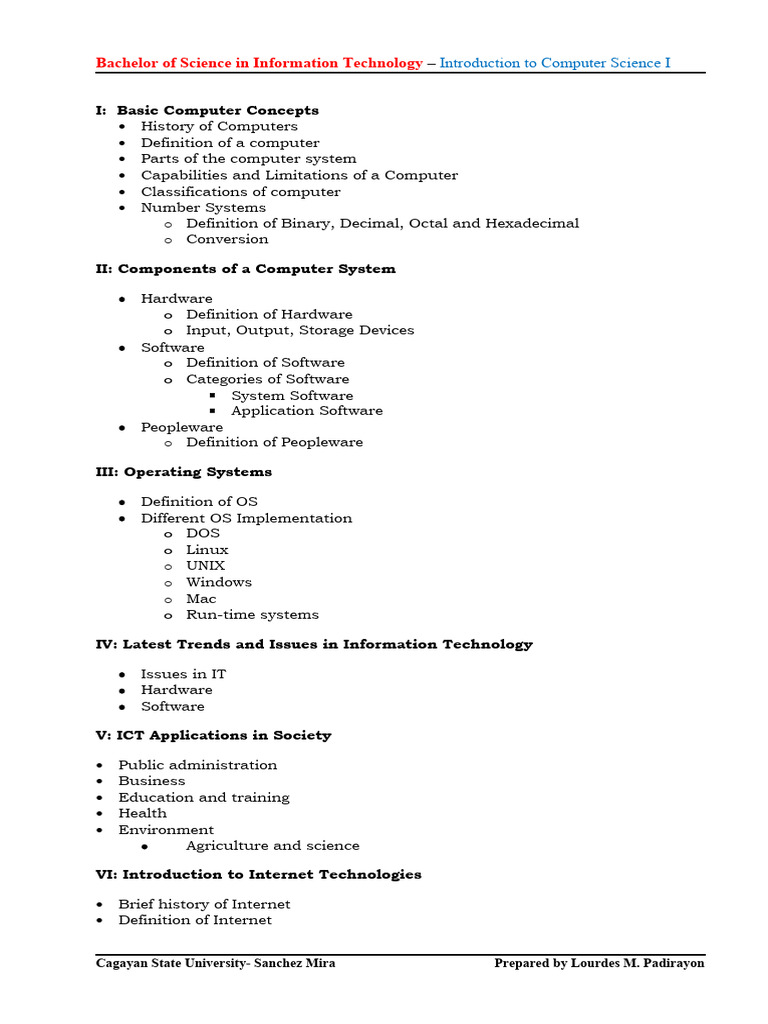 Lecture On Computer 101 | PDF | Operating System | Central Processing Unit