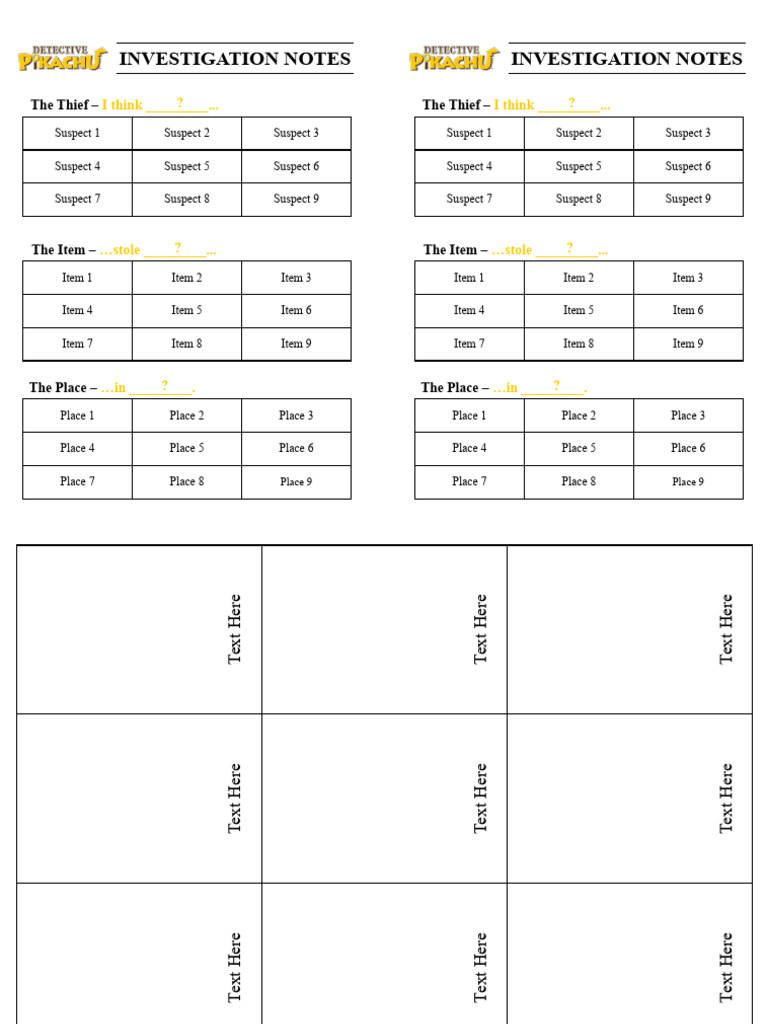 Investigation Notes Template | PDF