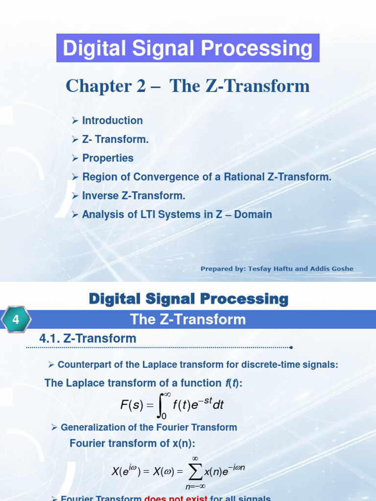 Chapter#4 Z-Transform | PDF | Analysis | Telecommunications Engineering